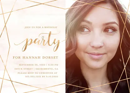 Geometric Party Invitation - Birthday Party Invitations