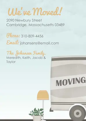 The Best Custom Moving Announcements - We've Moved Cards - New Address Card