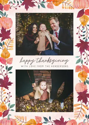 The Best Thanksgiving Photo Card Templates - Custom Thanksgiving Cards