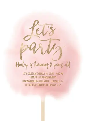 candy themed invitations