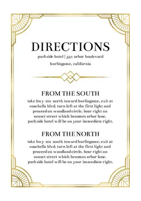 The Best Wedding Direction Card Templates