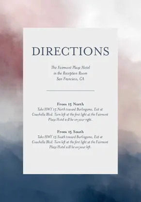 The Best Wedding Direction Card Templates