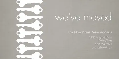 The Best Custom Moving Announcements - We've Moved Cards - New Address Card